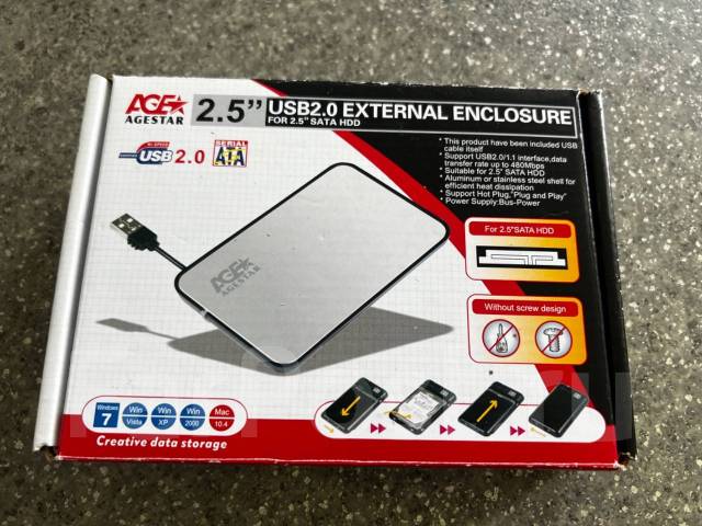 Переходник для жесткого диска 2.5 SATA HDD USB 2.0, новый, в наличии ...