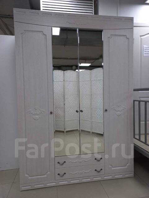 Шкаф Мария-Луиза-4 распашной 4-х створчатый (Бодега белая), новый, под ...