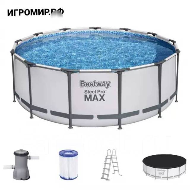 Бассейн каркасный Steel Pro Max 396х122см, 12690л. BestWay, новый, в ...