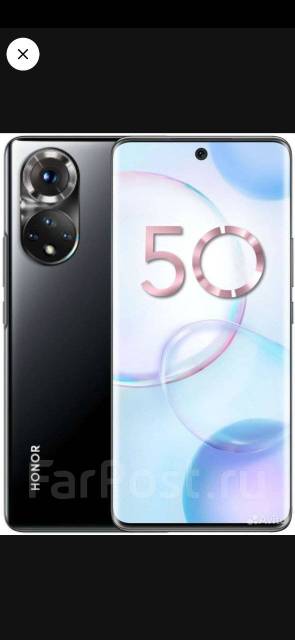 Телефон, Honor 50, 128 гб, 6.57", черный, 4G LTE, 5G, б/у, в наличии ...