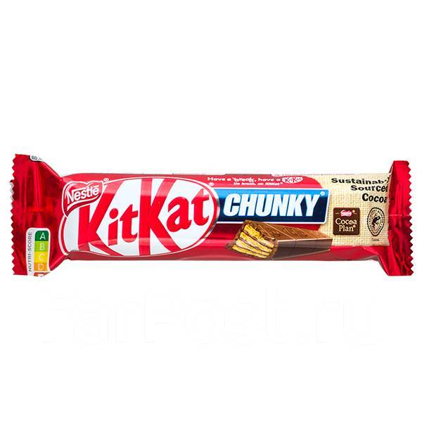 Батончик Кит-Кат Chunky 38 г 1 уп. х 12 шт, в наличии, бесплатная ...