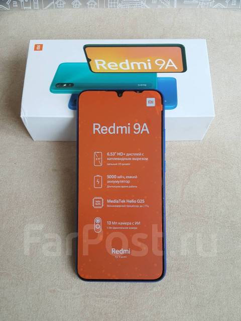 Как новый Redmi 9A 32ГБ, 13Мп, 5000мАч, FaceID, Бронька, РСТ, Гарантия ...