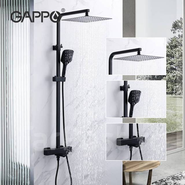 Душевая система с термостатом Gappo G2417-60, в наличии. Цена: 34 200₽ во Владивостоке