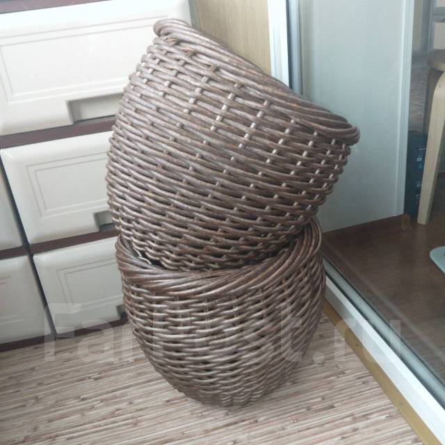 Кашпо из искусственного ротанга, новый, в наличии. Цена: 1 500₽ во ...
