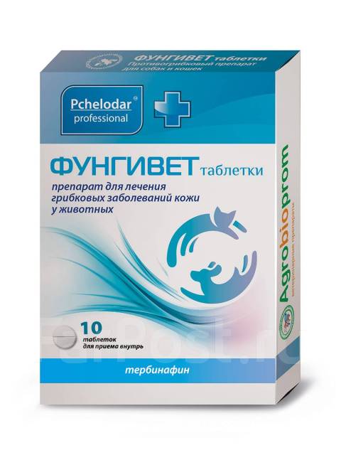 Фунгивет, 10 таб, собак, кошек, в наличии. Цена: 800₽ во Владивостоке