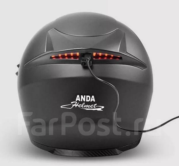 Интеграл шлем (мотошлем) ANDA Helmet LED, Белый ТИП1. Мотоциклетный ...