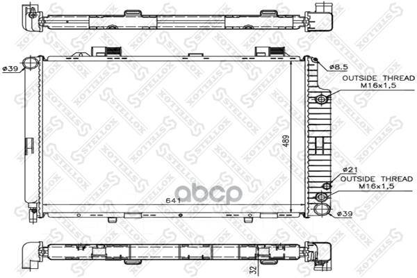 Радиатор Системы Охлаждения Mb W210 2 0 2 5td 95 Stellox арт