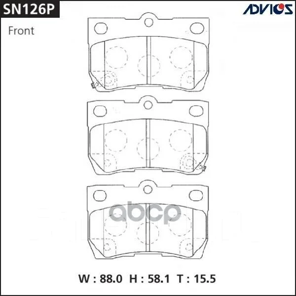 Колодки тормозные Advics SN126P (04466-22190) Advics арт. SN126P купить ...