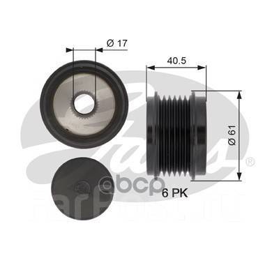 Шкив Генератора Gates арт. OAP7103 купить в Санкт-Петербурге по цене: 8 ...