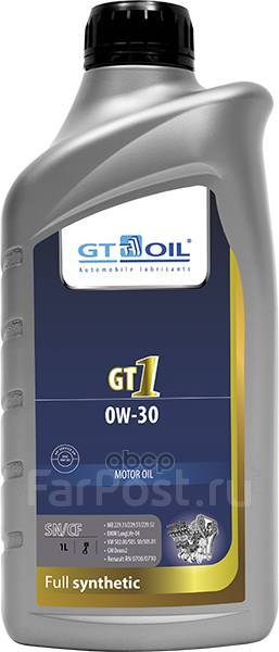 Масло Gt1 Sae 0W-30 Api Sn/Cf Син. 1 Л GT OIL, синтетическое, 1,00 л. CF, SN, C2, бензин, дизель ...