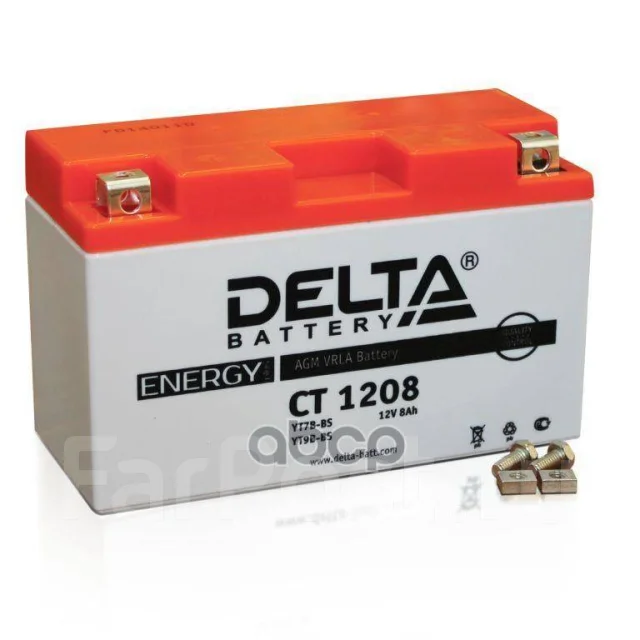 Аккумулятор Delta Battery Moto Agm 8 А/Ч Прямая 150X66x95 En110 А Delta ...