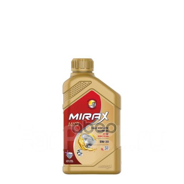 Масло Моторное Синтетическое Mirax Mx9 Sae 5W-30 Ilsac Gf 6A Api Sp 1Л Mirax, для легковых авто ...