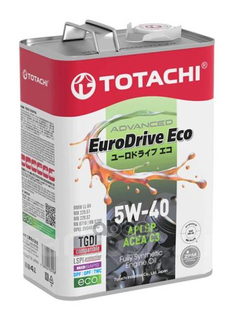 Масло Моторное Синтетическое Totachi Eurodrive Eco Fully Synthetic 5W ...