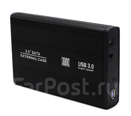 Внешний бокс [USB3.0] Enclosure для 3.5'' SATA HDD, Metal, Black, новый ...