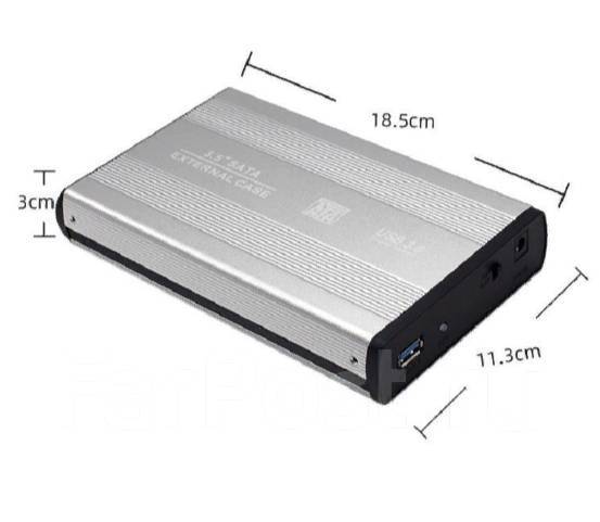 Внешний бокс [usb3 0] Enclosure для 3 5 Sata Hdd Metal Black новый