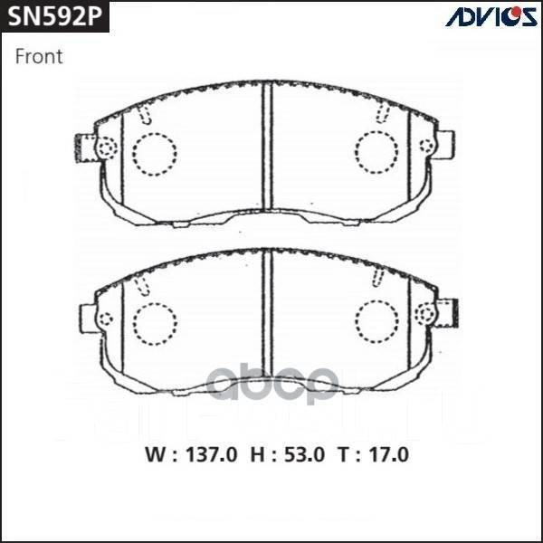 Дисковые Тормозные Колодки Advics Advics арт. SN592P купить во ...