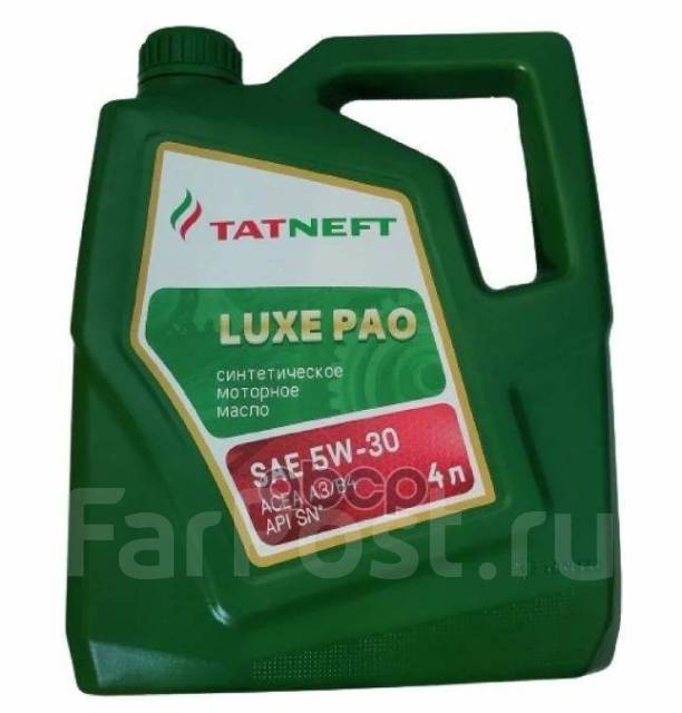 Масло Моторные Синтетические Татнефть Luxe Pao Sae 5W-30 Канистра 4 Л ...