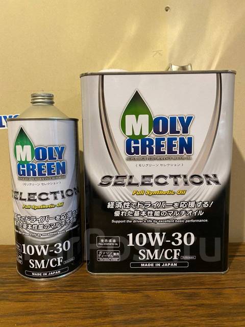 Японское моторное масло Moly Green Selection SM/CF 10W30. 5 литров ...