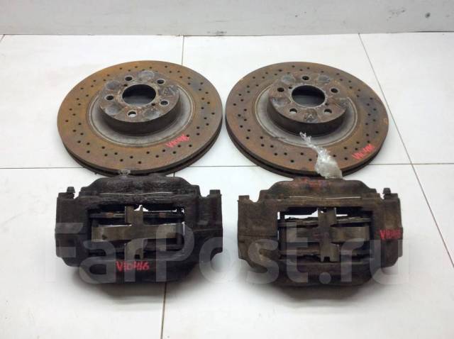 Комплект передних 4pot WRX суппортов с тормозными дисками Subaru ...