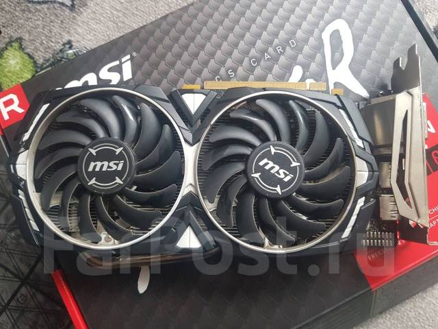 MSI RX 570 8gb Armor OC, б/у, в наличии. Цена: 7 000₽ в Артеме