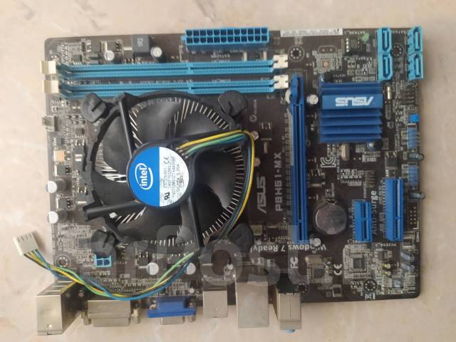 Материнская плата Asus p8h61-mx, +проц, +кулер, б/у, в наличии. Цена: 1 ...