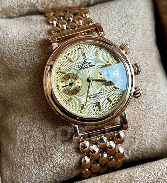 Часы Золотые Мужские -Gold Time- Хронограф, мужчине, б/у, в наличии ...
