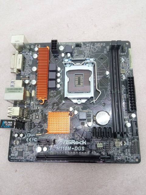 Материнская плата пк ASRock H110M-DGS LGA1151 DDR4 под ремонт, б/у, в ...