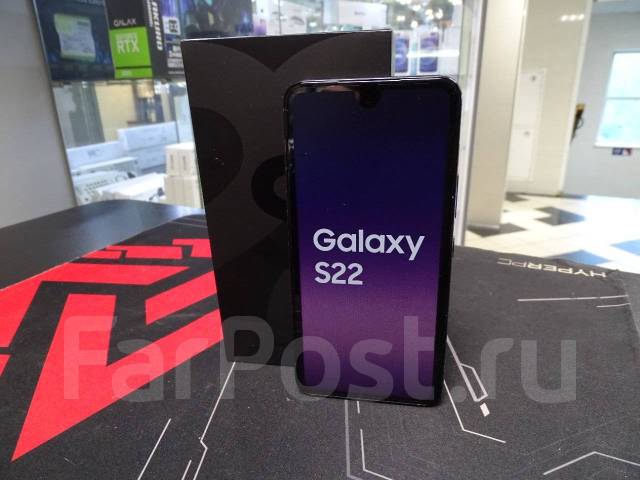 Samsung Galaxy S22 8/256GB Phantom Black, Гарантия, 6.10", моноблок ...