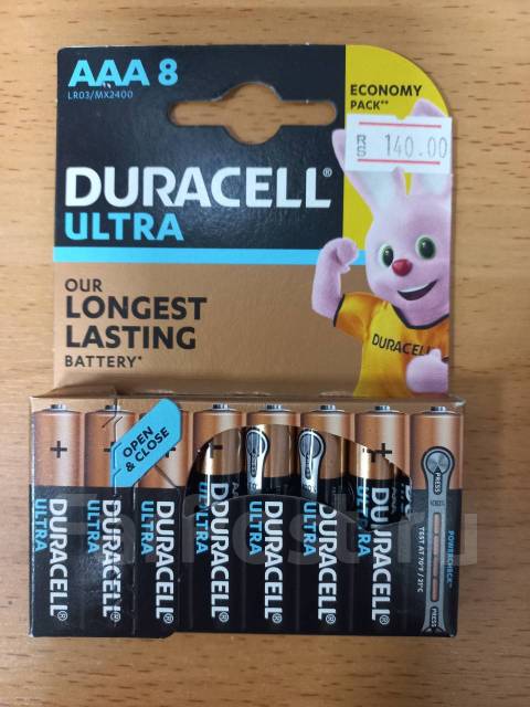 Батарейка Duracell ultra AAA, новый, в наличии. Цена: 140₽ во Владивостоке
