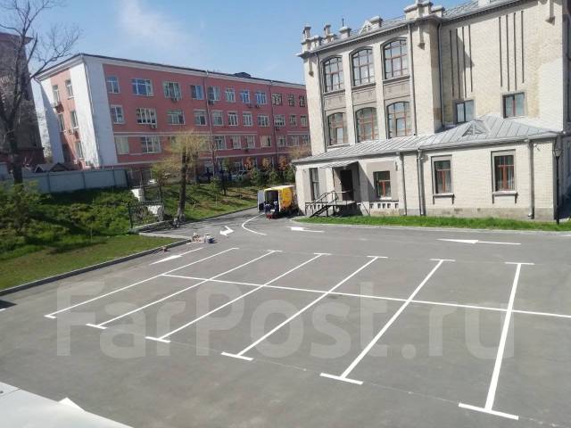 Нанесение дорожной разметки от 50 рублей за м/п. Разметка паркингов во ...