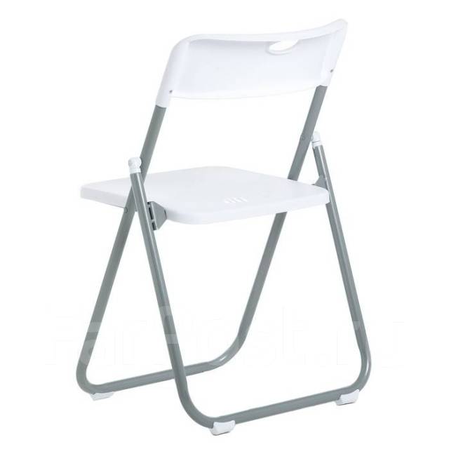 Стул складной на металлическом каркасе, белый, новый, под заказ. Цена ...