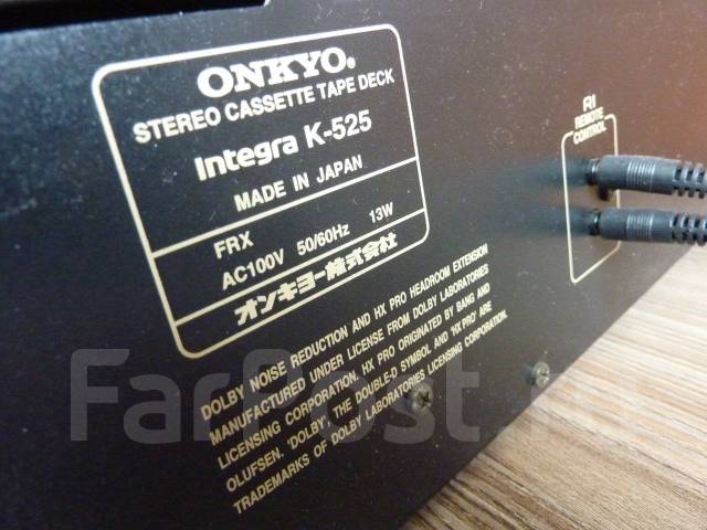 Кассетная топовая дека Onkyo Integra K-525, б/у, в наличии. Цена: 75 000₽ во Владивостоке