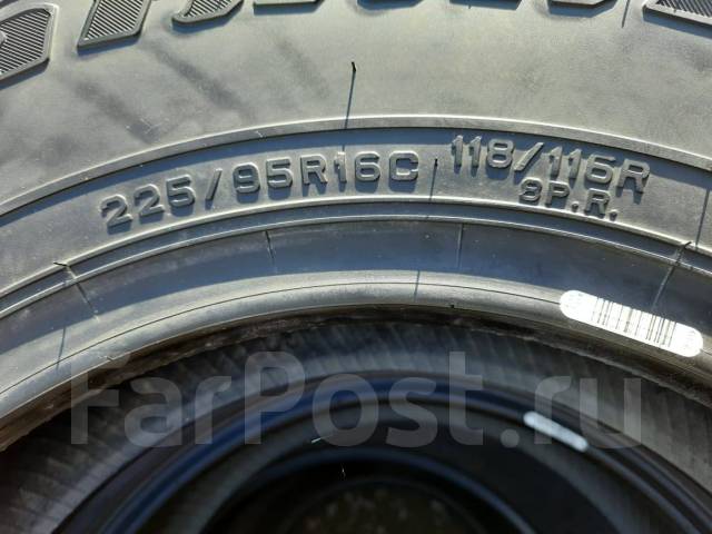 Dunlop, 225 95 16, 16", 1 шт, в наличии, 225 мм, 95 %, радиальный ...