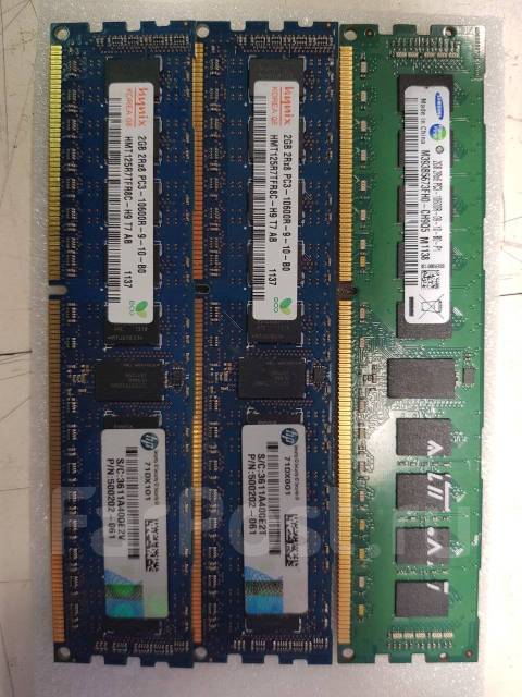 Серверная оперативная память DDR3-6GB (3шт Х 2GB), б/у, в наличии. Цена: 900₽ во Владивостоке