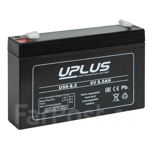 AGM Аккумулятор для ИБП/UPS Leoch Uplus US6-8.5 6 Вольт 8,5 ампер ...