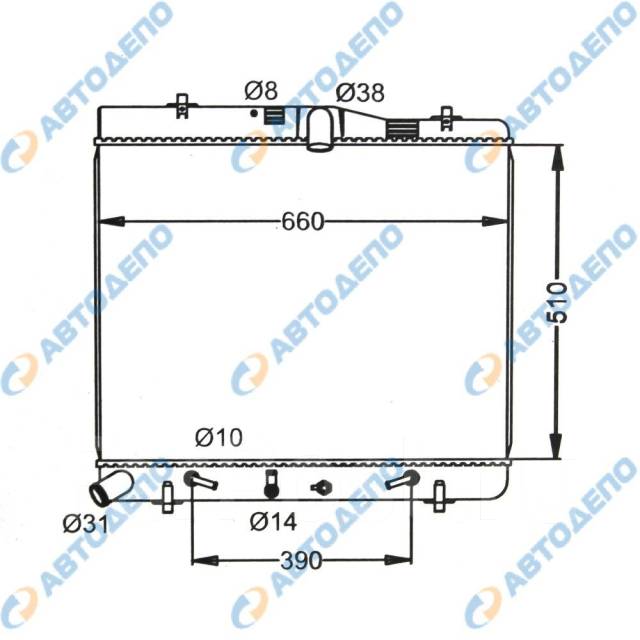 Радиатор охлаждения двигателя. Toyota Hiace, Regius ACE TRH200K ...