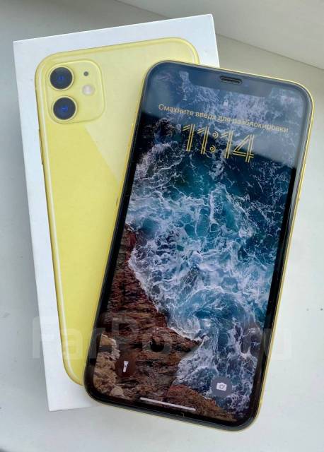 iPhone 11, 64 гб, 6.10", моноблок, желтый, 4G LTE, 5G, Dual-SIM ...