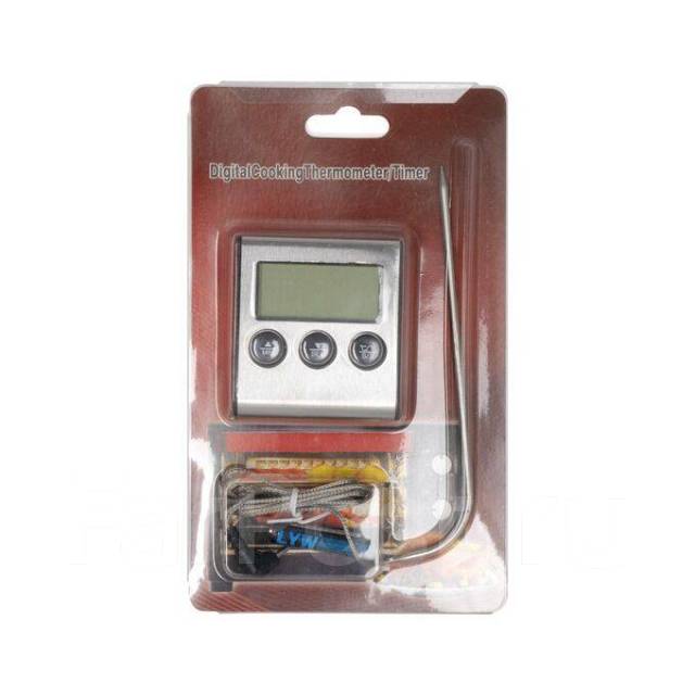 Кухонный электронный таймер-термометр с выносным щупом, новый, в ...