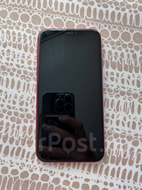 Apple iPhone 11, 128 гб, 6.10", моноблок, красный, 4G LTE, б/у, в ...