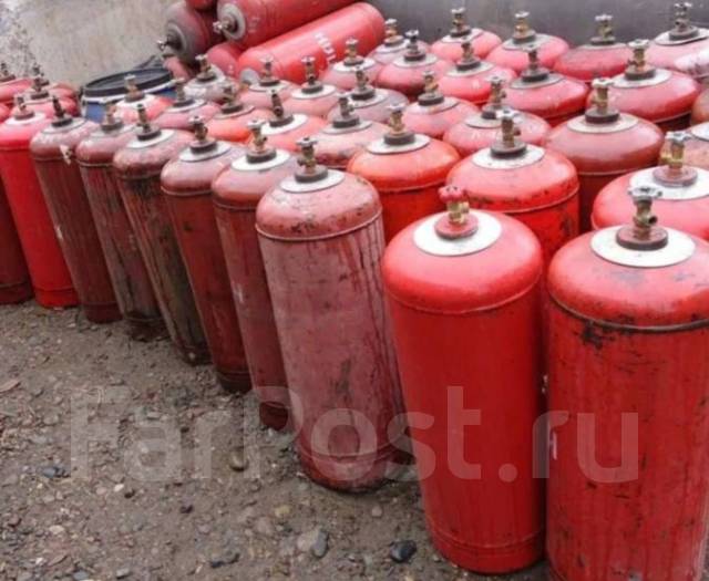 Баллон газовый 50л (пропан), б/у, в наличии. Цена: 2 000₽ в Уссурийске