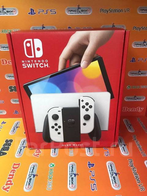 Nintendo Switch Oled White оригинал Приставкин центр, новый, в наличии. Цена: 36 999₽ во ...