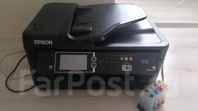 МФУ Epson WF-7610 цветное, формат А3 с СНПЧ, б/у, в наличии. Цена: 15 ...