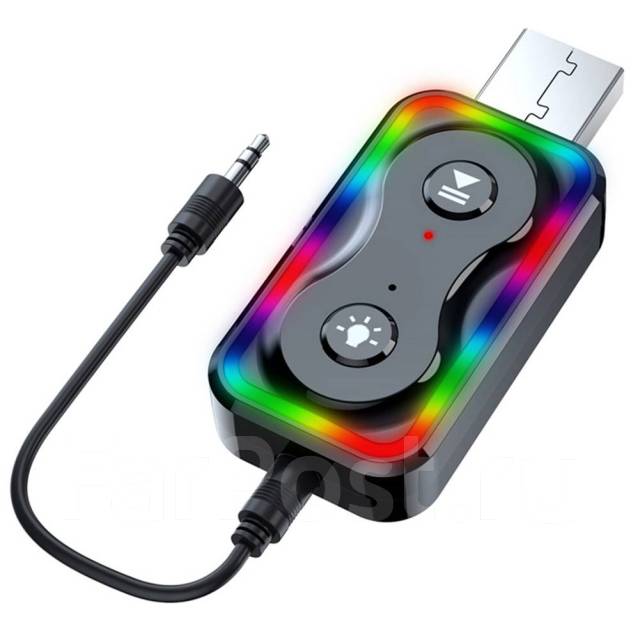 2 в 1 Usb Bluetooth 5 3 приемник передатчик со светомузыкой новый в