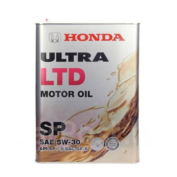 Honda 0822899974 Масло Моторное Ultra LTD 5W30 SP 4L, синтетическое, 4 ...