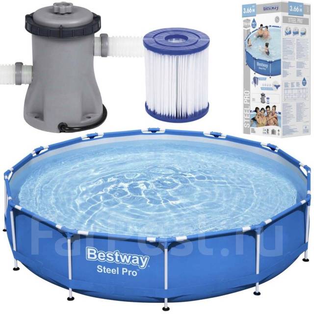 Бассейн каркасный 305*76 Bestway с насосом и фильтром новый, в наличии ...