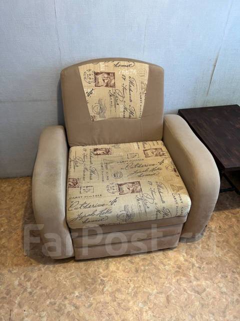 Кресло кровать, 100 см, 190 см, б/у, в наличии. Цена: 7 000₽ во ...