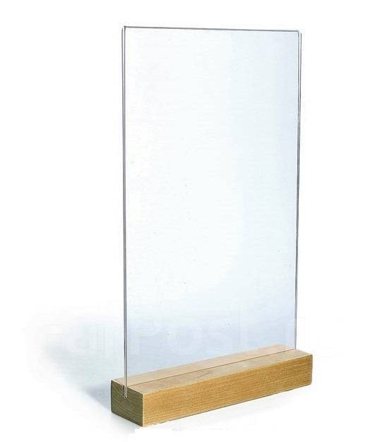 Тейбл тент подставка под меню А4 деревянное основание 04ea1001 новый в наличии Цена 400