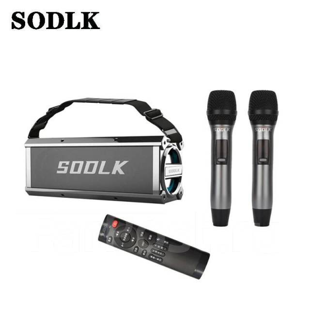 Колонка караоке + 2 микрофона Sodlk T200Plus блютуз арт. 20005, новый ...
