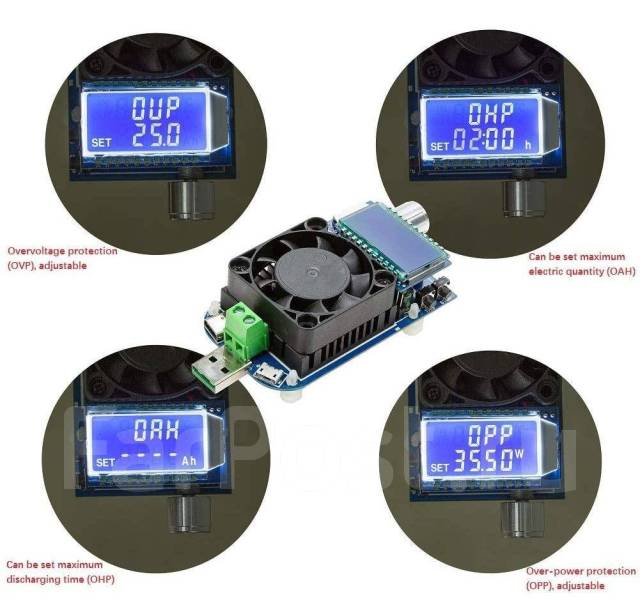 KZ35 электронная нагрузка, тестер зарядки USB 35 Вт - 5А, новый, в ...
