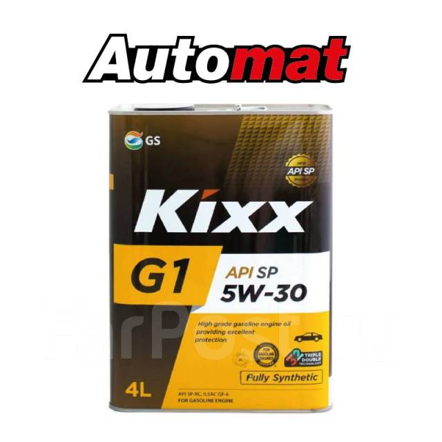 Моторное масло Kixx G1 5W-30 SP, 4л, синтетическое, 4,00 л. бензин, для ...
